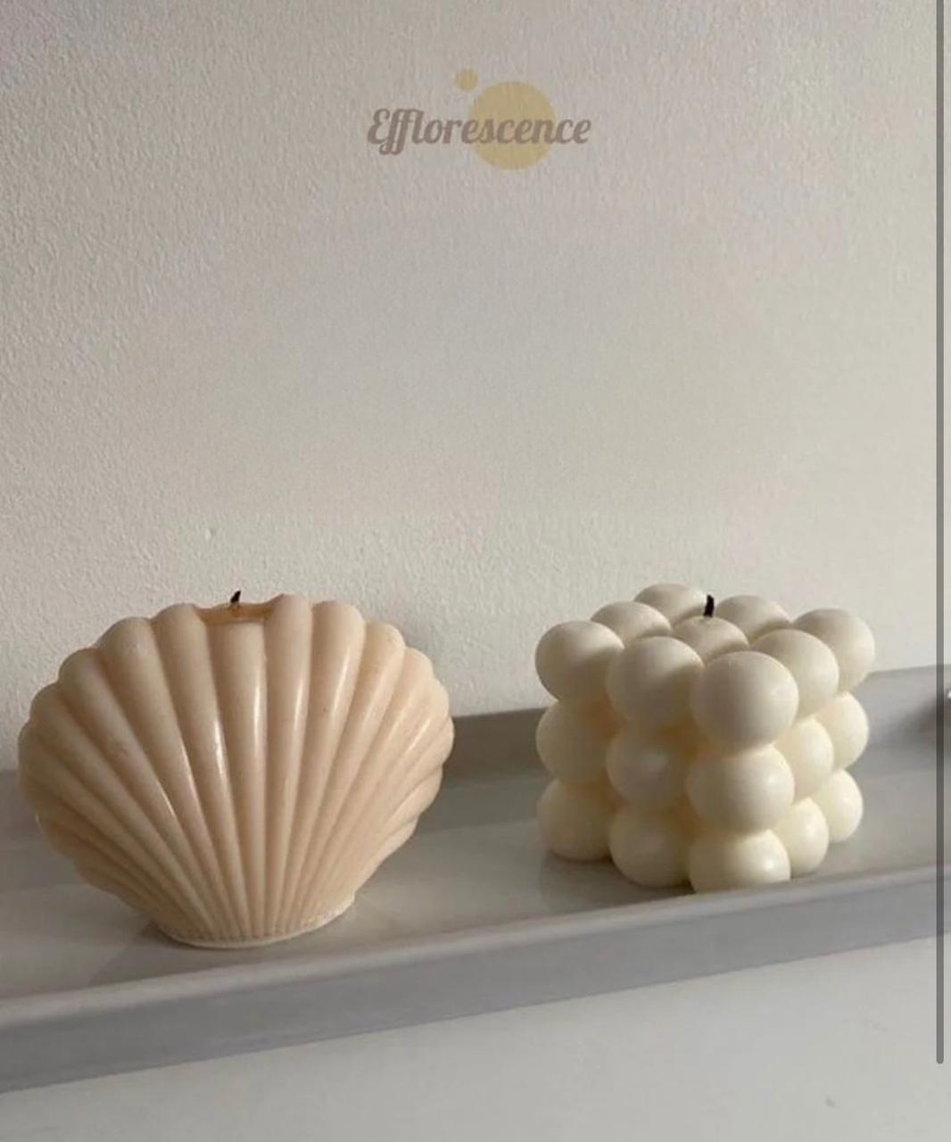 shell/bubble candle (set) – Dinara
